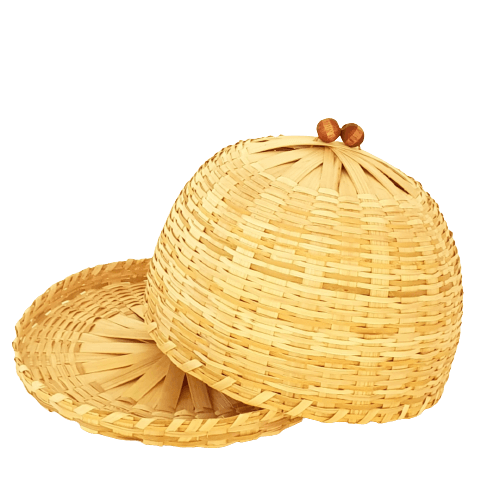 Boleira Em Bambu com Tampa Artesanal – Manoela Santiago | Decoradora e ...